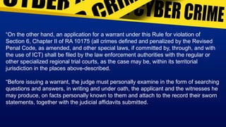 The Rule on Cyber crime Warrants presentation.pptx