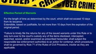 The Rule on Cyber crime Warrants presentation.pptx