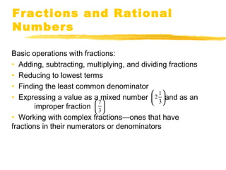 Number and operations review1 | PPT