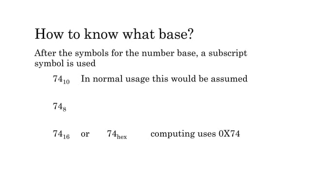 Number base conversion | PPTX