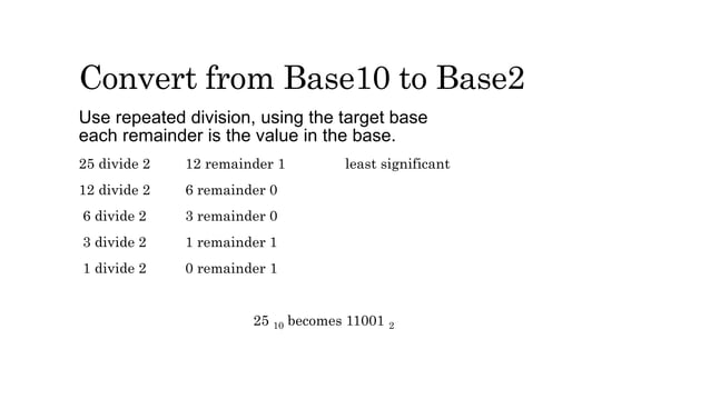 Number base conversion | PPTX