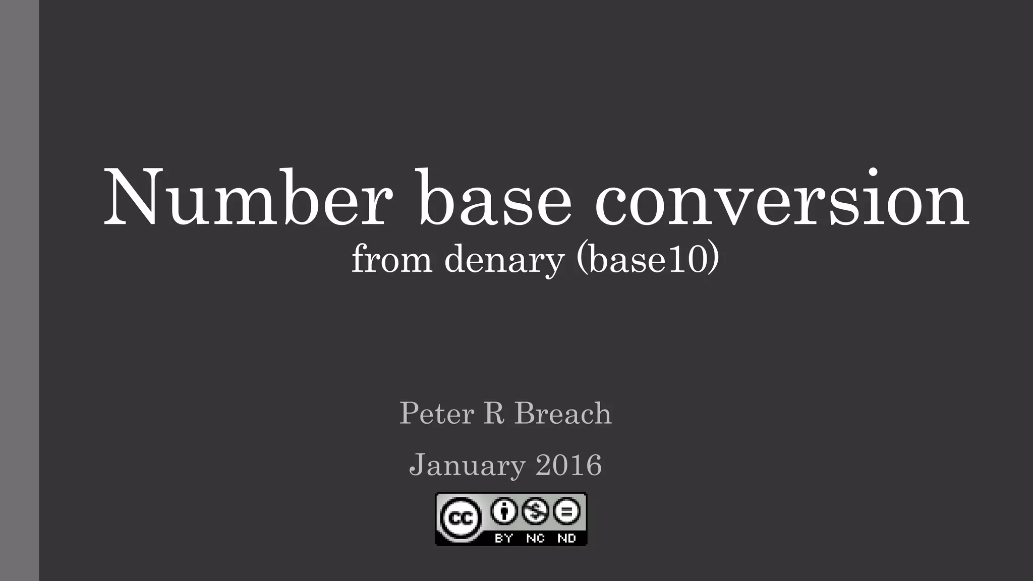 Number base conversion (it) | PPT