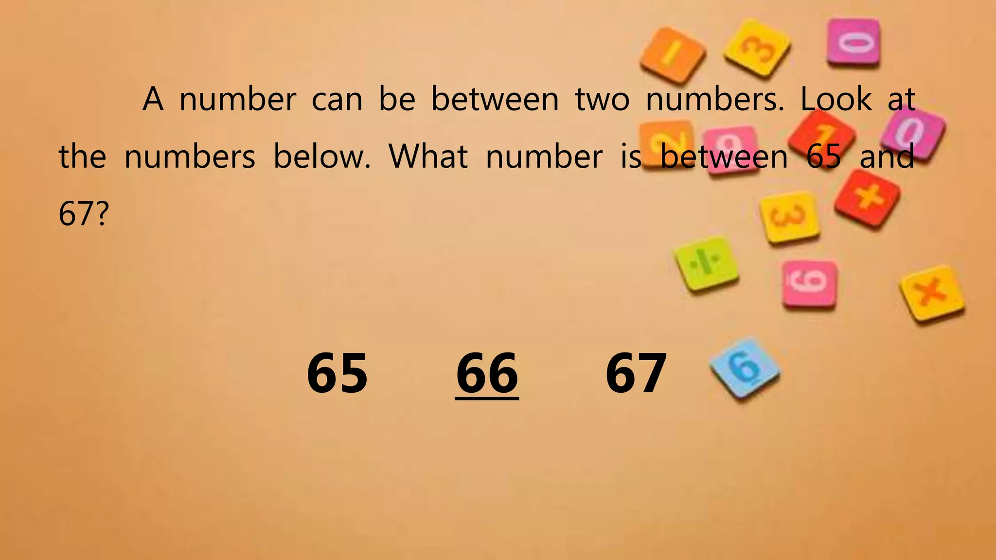 Number Between Two Given Numbers | PPT