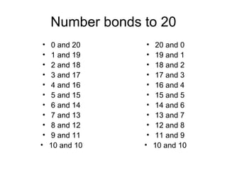 Number bonds to_20 | PPT