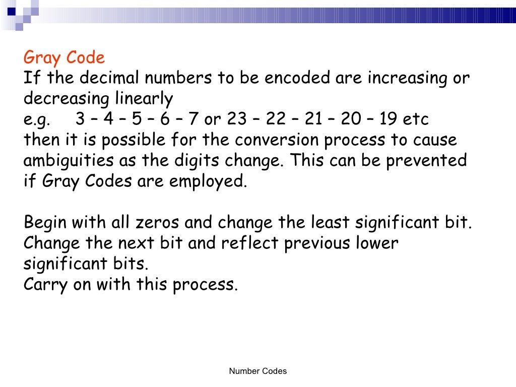 Number codes