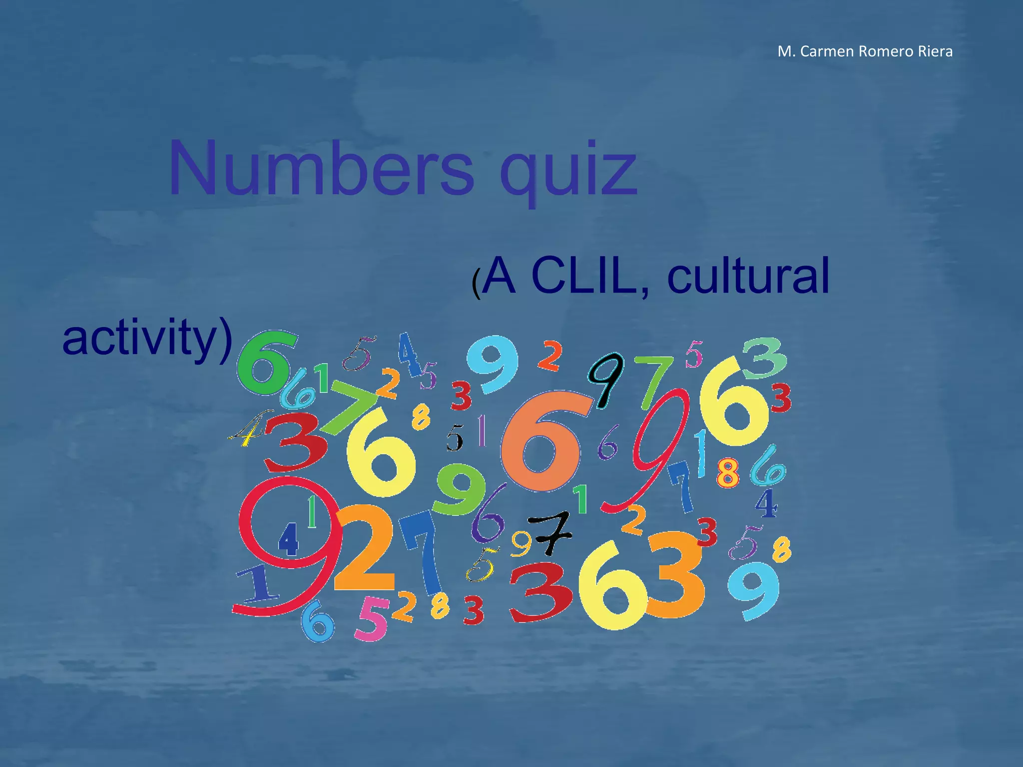 Numbers cultural quiz | PPT