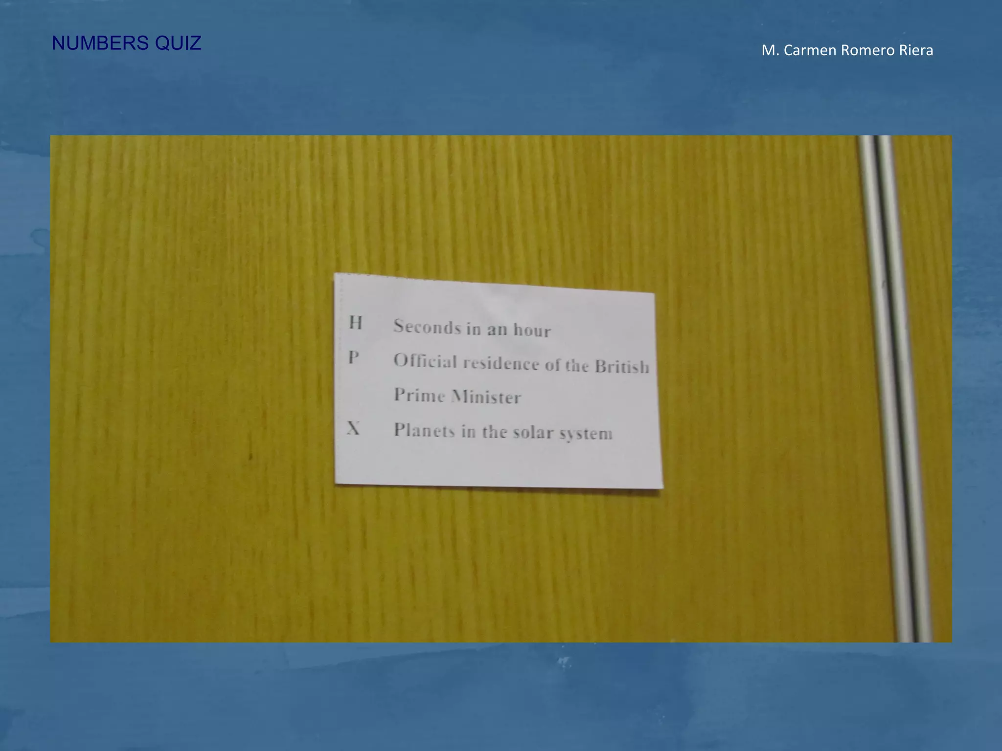 Numbers cultural quiz | PPT