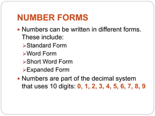 Grade 6 Mathematics: Number Forms | PPT