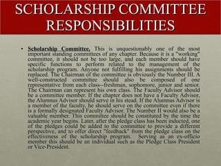 Number III - Your Role as the Scholarship Officer | PPT