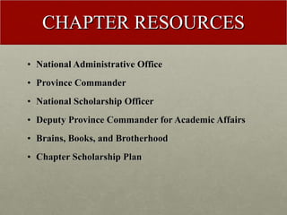 Number III - Your Role as the Scholarship Officer | PPT