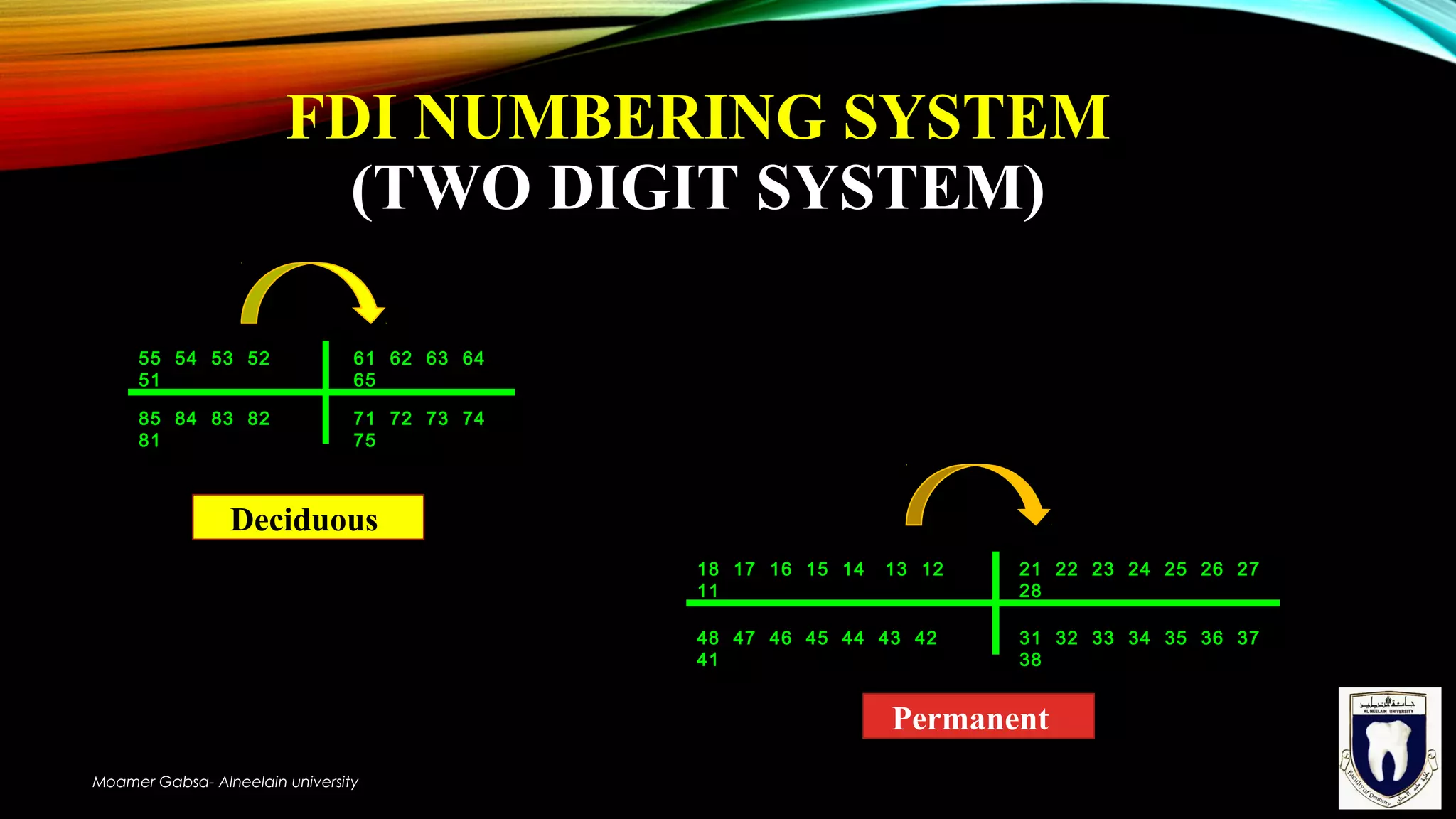 Numbering system dental anatomy | PPT