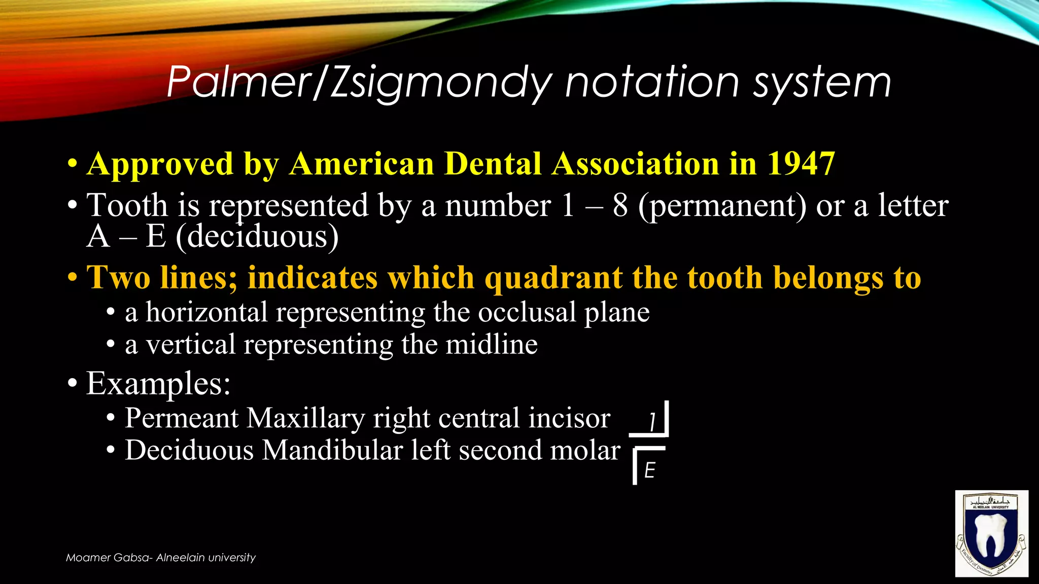 Numbering system dental anatomy | PPT