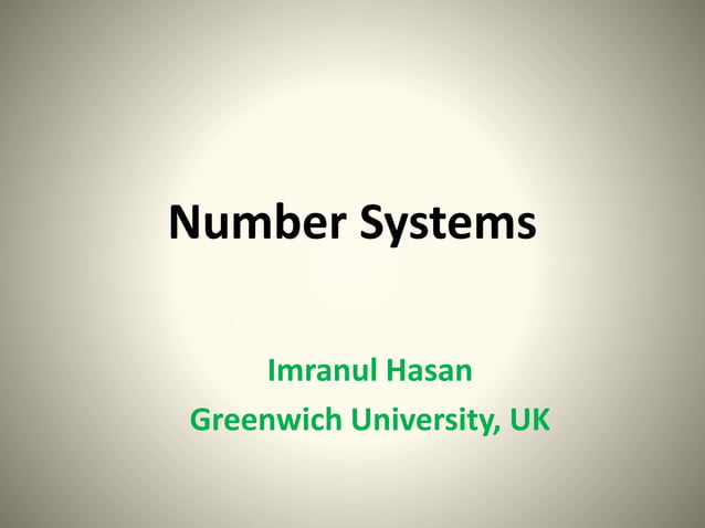 Numbering Systems | PPTX | Computing | Technology & Computing