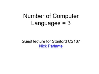Number of Computer Languages = 3 | PPT
