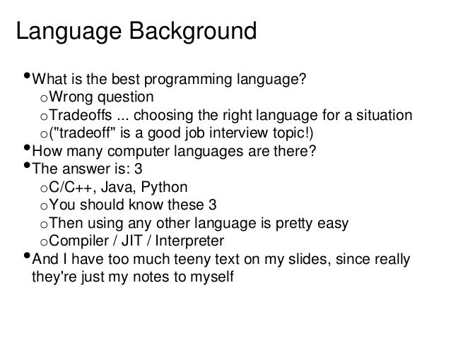 Number of Computer Languages = 3