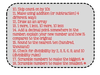 Number of the day morning routine board | PDF