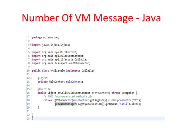Find Number of VM message in Mule | PPT