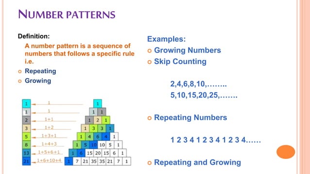 Number patterns | PPTX