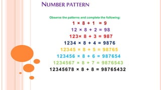 Number patterns | PPT