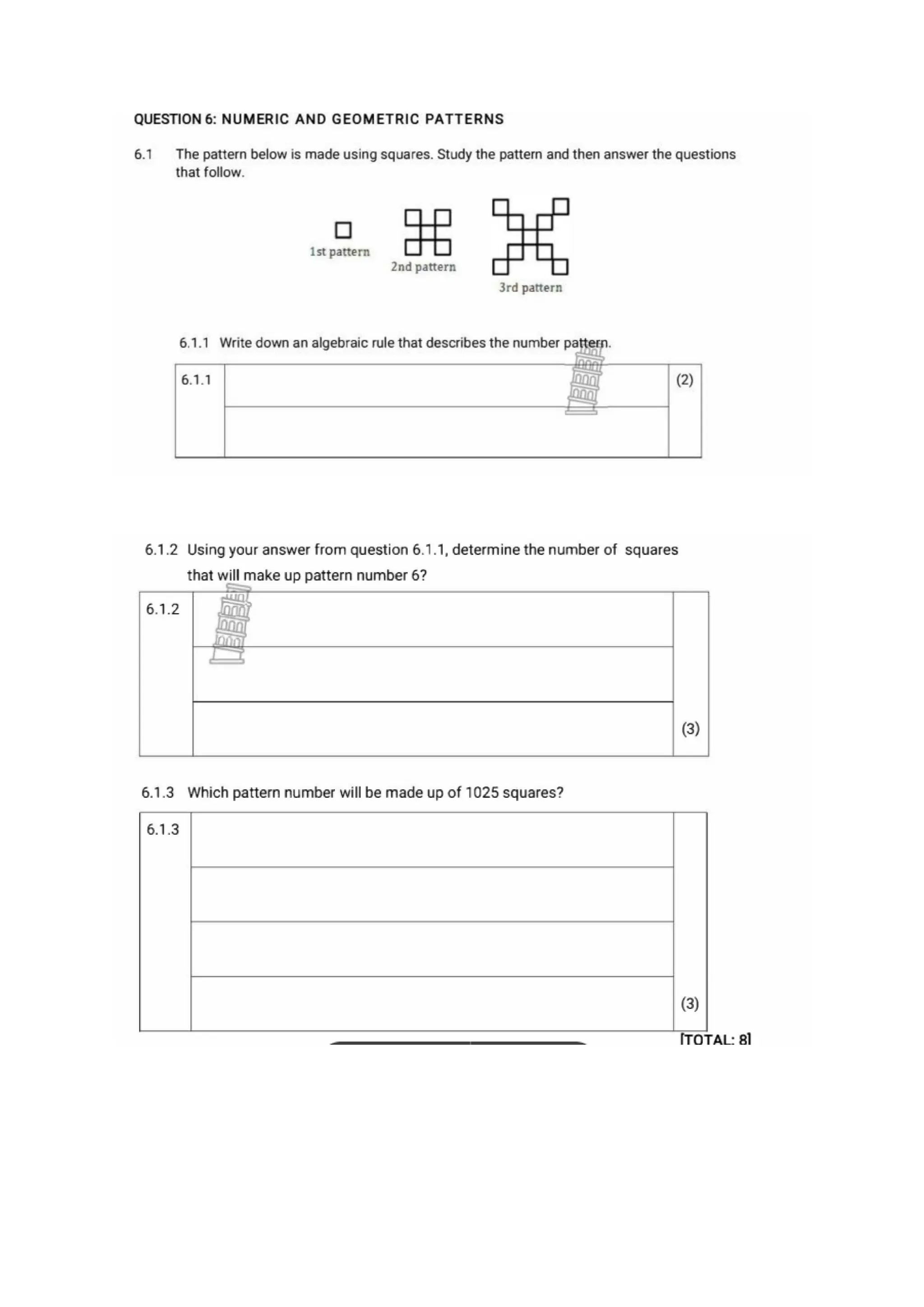 GRADE 8 MATHEMATICS NUMBER PATTERNS PRACTICE QUESTIONS.pdf