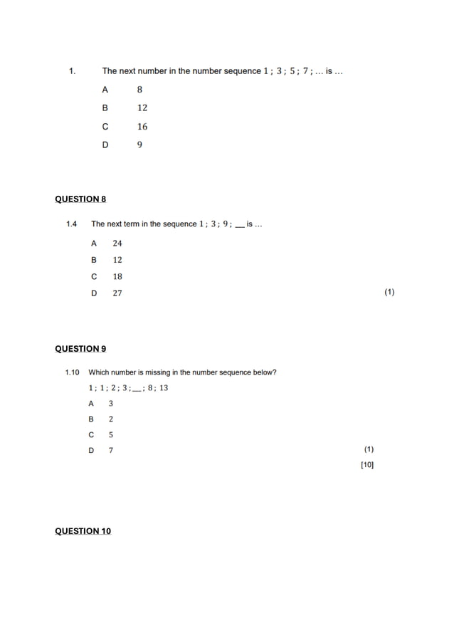 GRADE 8 MATHEMATICS NUMBER PATTERNS PRACTICE QUESTIONS.pdf