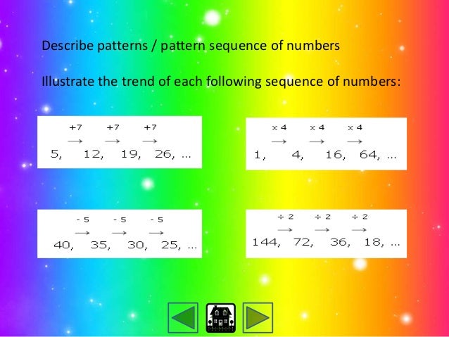 Number patterns and sequences slide (ika) final!!