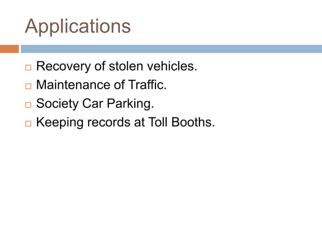 Number plate detection | PPTX