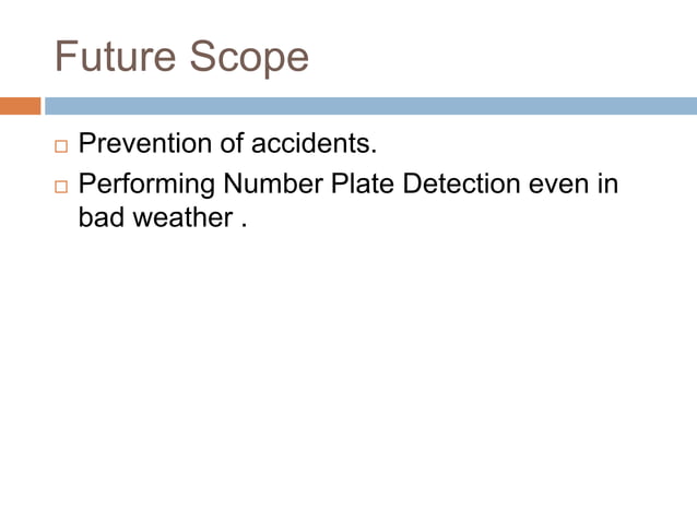 Number plate detection | PPTX