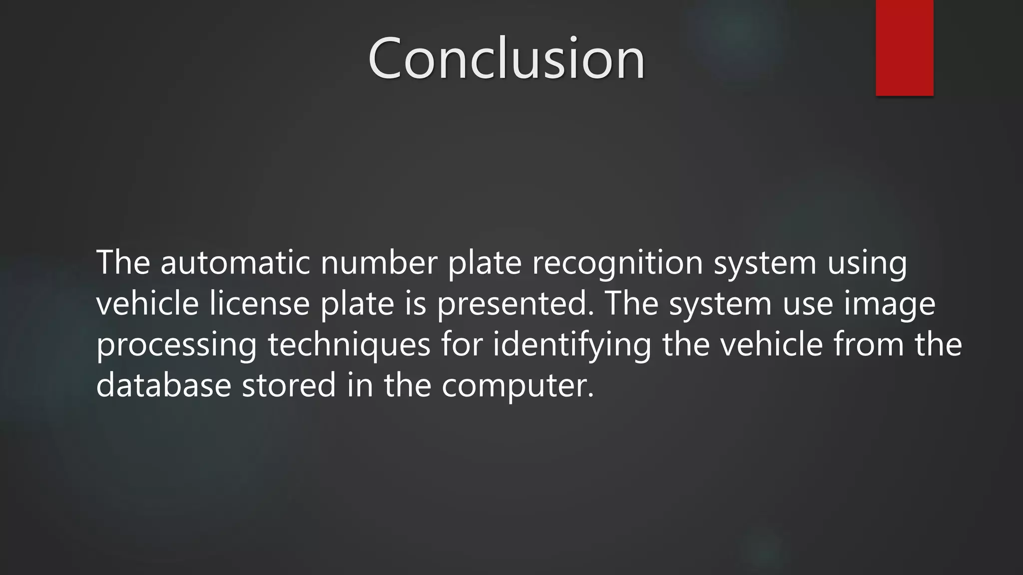 Number plate recogition | PPTX