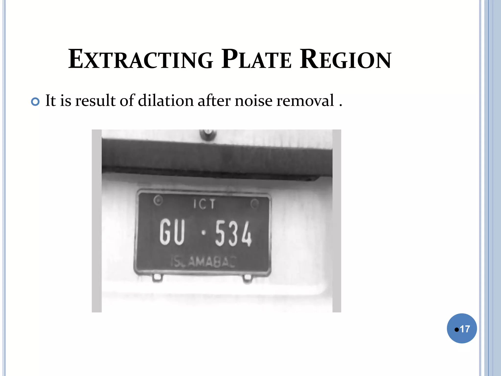 Number Plate Recognition System Using Matlab Ppt