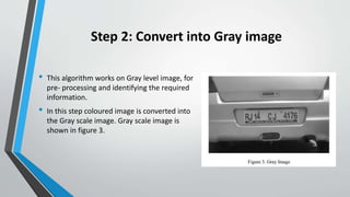 Number plate recognition using matlab | PPTX