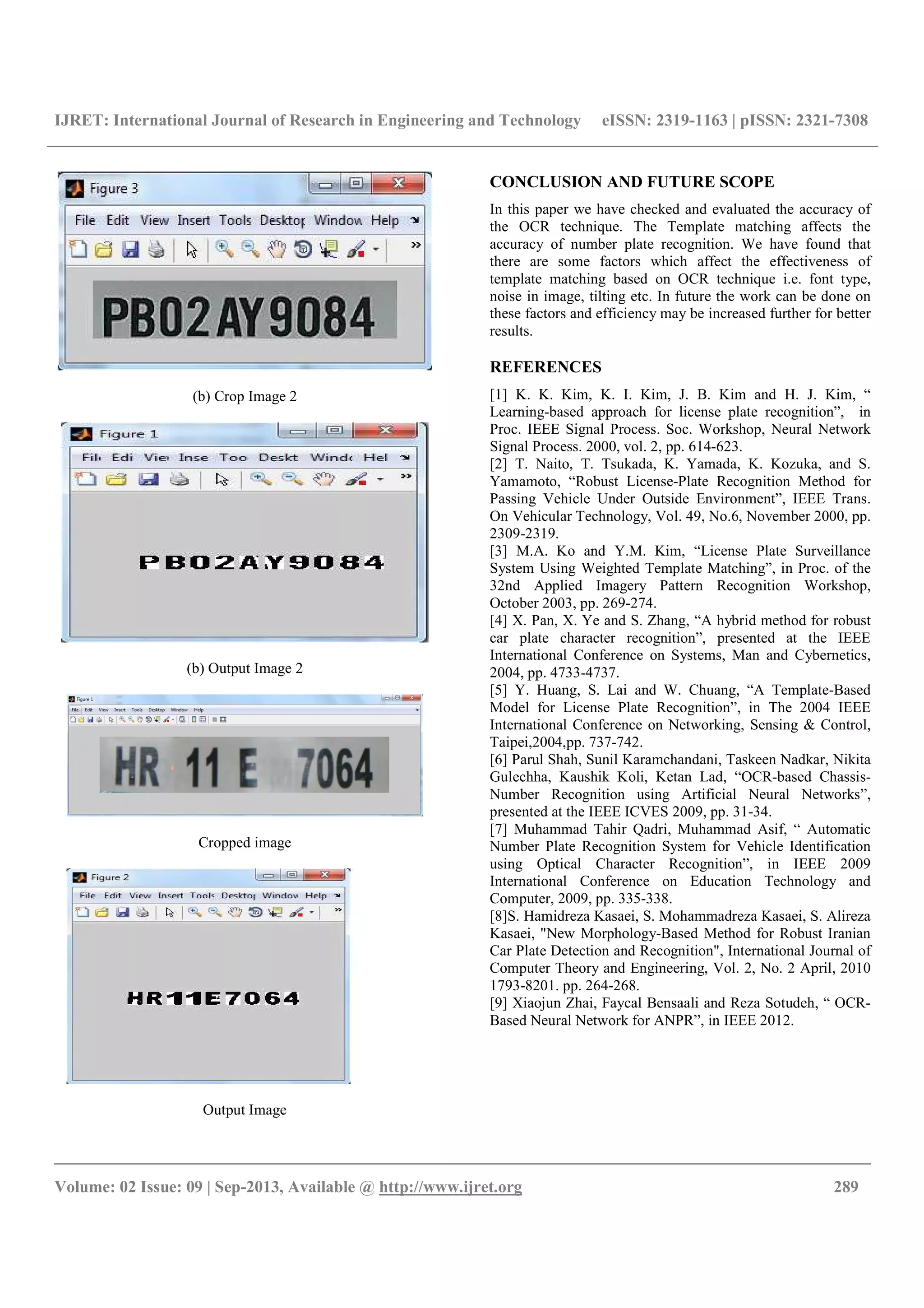 Number plate recognition using ocr technique | PDF