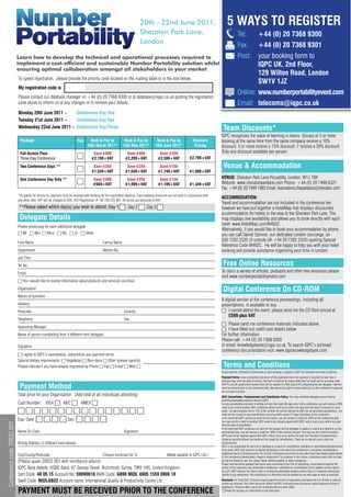 Number portability conference brochure | PDF