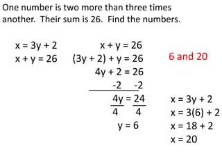 Number problems | PPTX