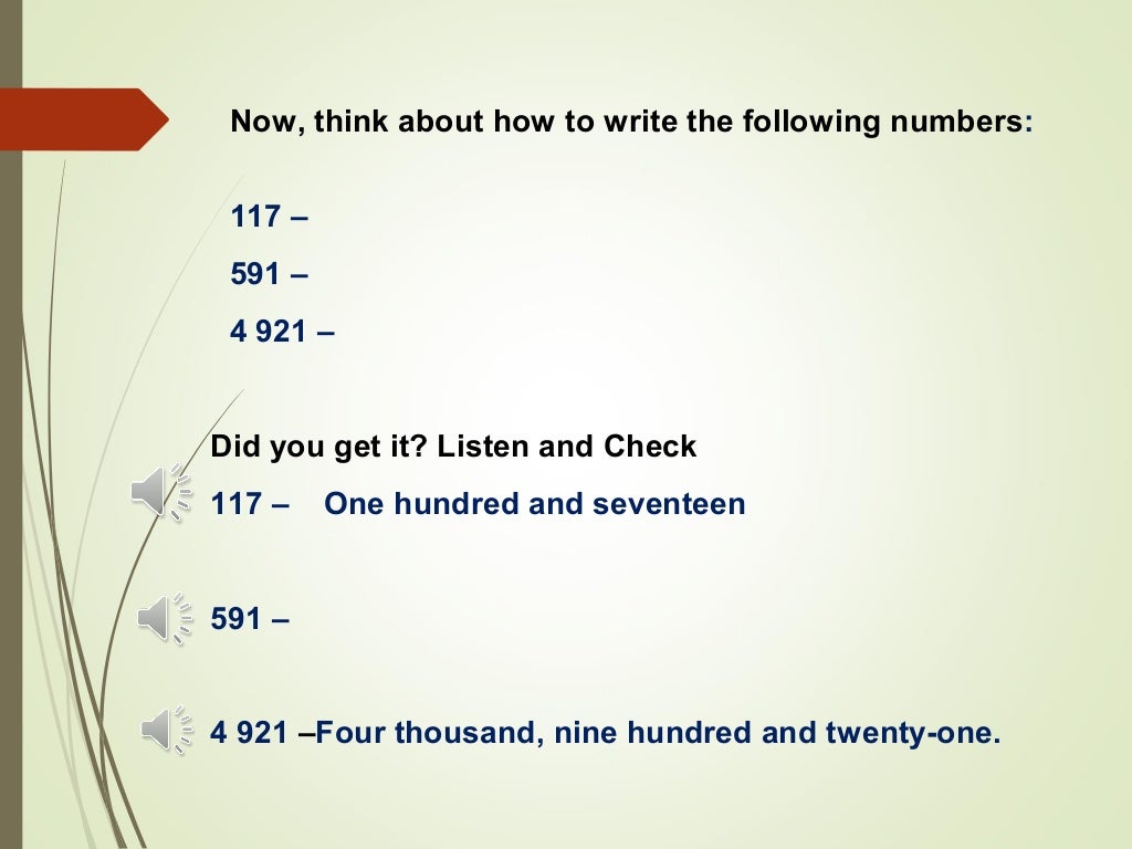 Reading Numbers