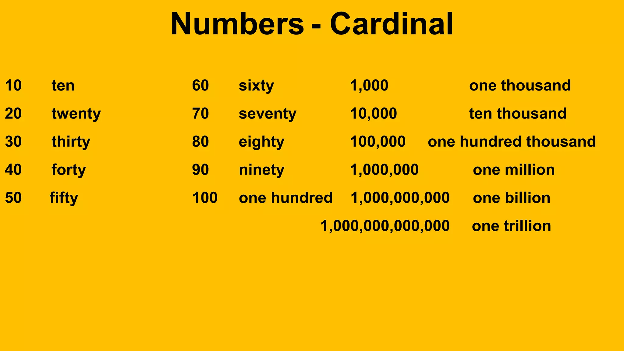 Numbers | PPTX