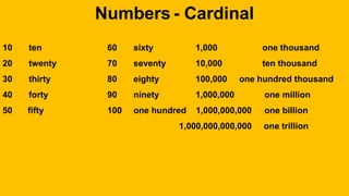 Numbers | PPT