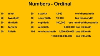 Numbers | PPT