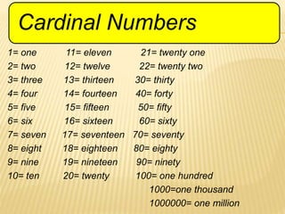Numbers | PPTX