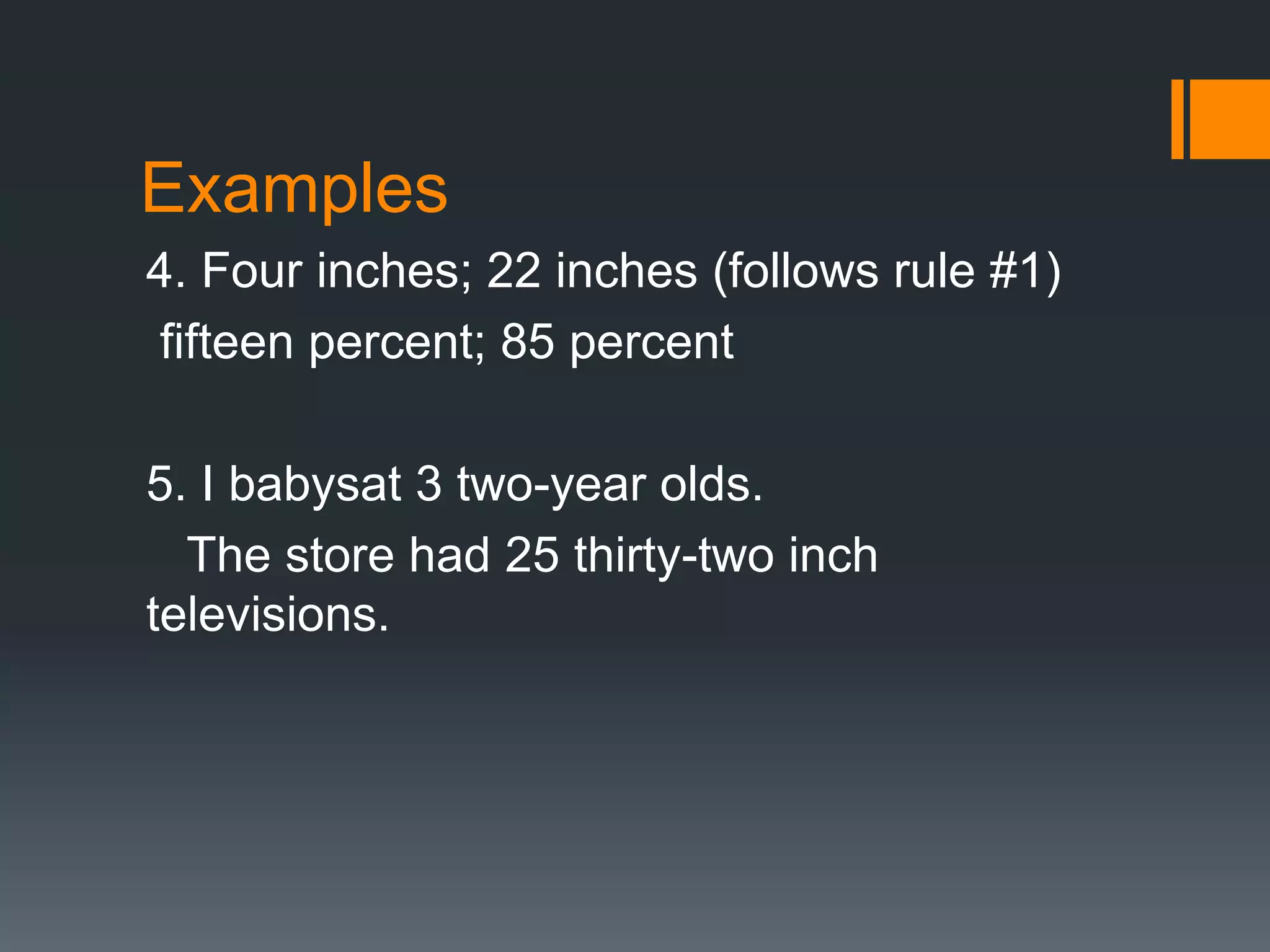 Hard & Fast Rules for Using Numbers | PPTX
