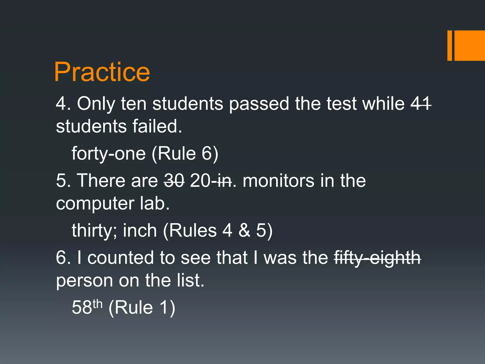 Hard & Fast Rules for Using Numbers | PPTX