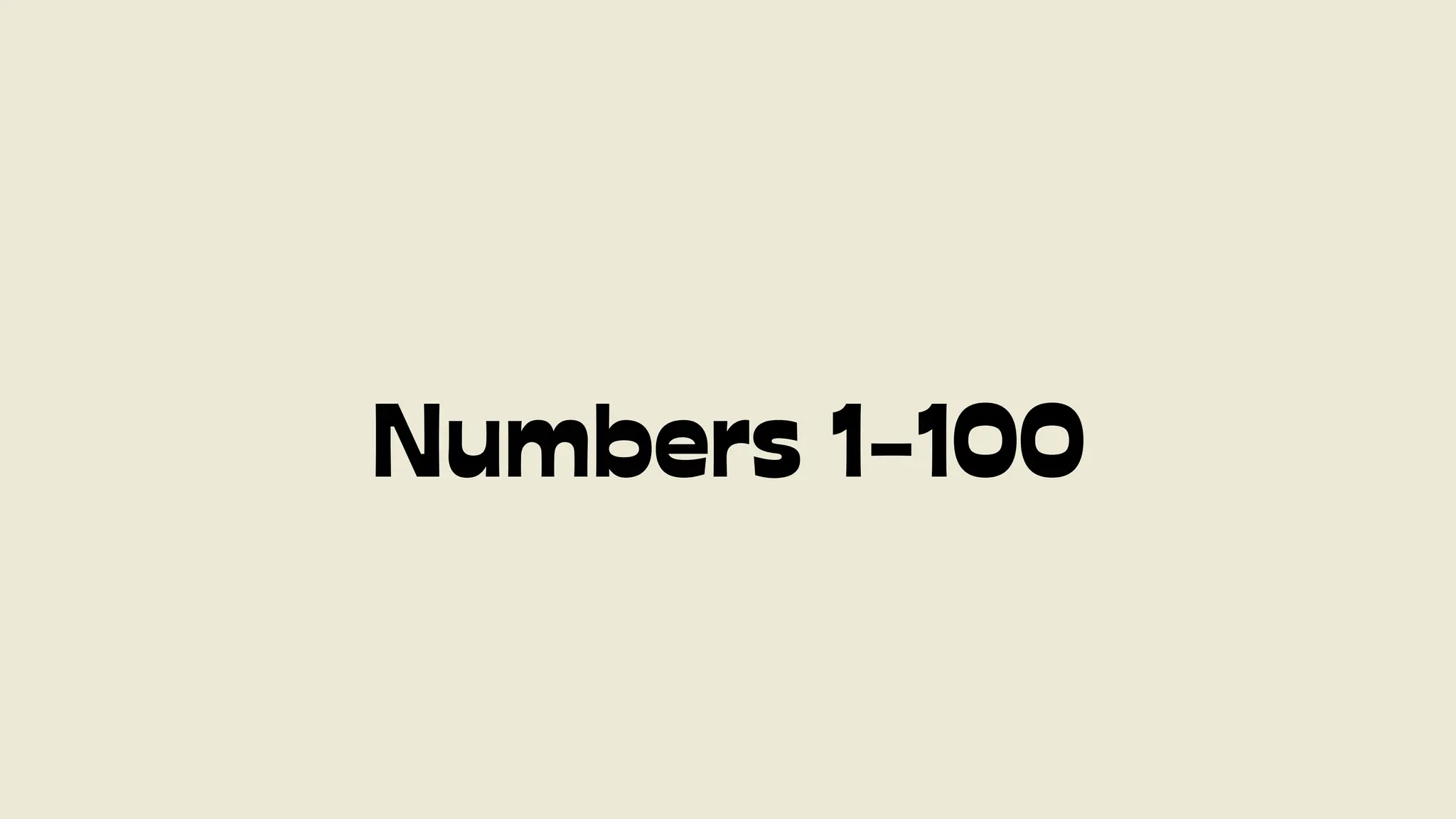 Numbers in English from one to one hundred | PDF