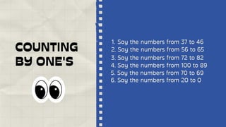 Numbers in English from one to one hundred | PDF
