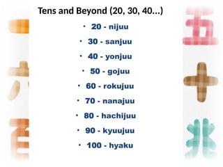 Japanese Numbers From 0 to 1Million.pptx