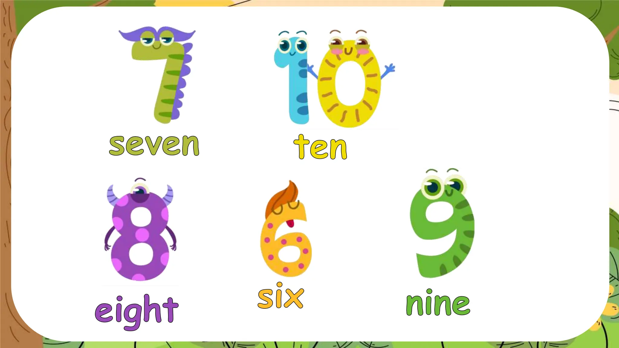 Numbers 1-10 for early learners. Reading, speaking, listening | PPT