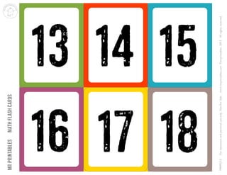 Numbers 1 30 flashcards | PDF