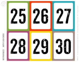 Numbers 1 30 flashcards | PDF