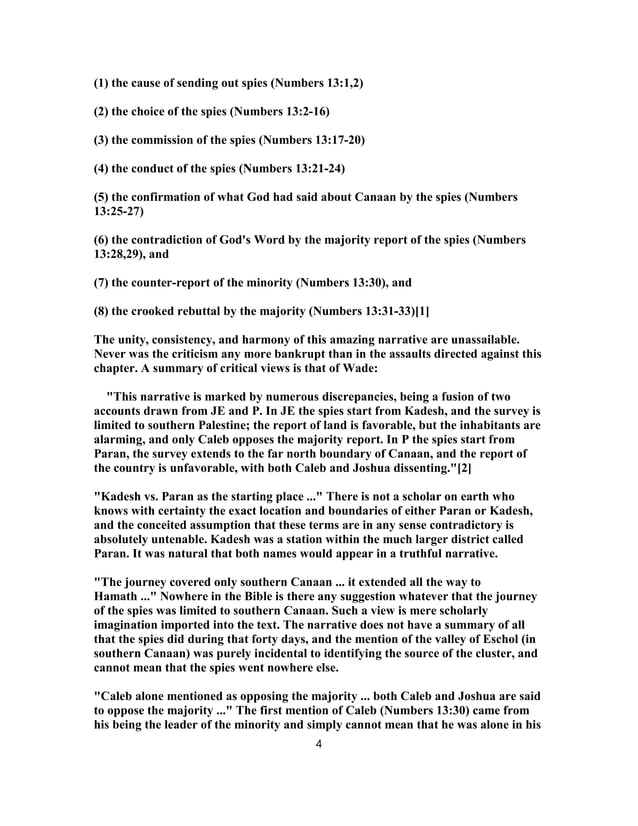 Numbers 13 commentary | PDF