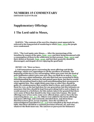 Numbers 15 commentary | PDF