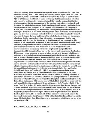 Numbers 16 commentary | PDF